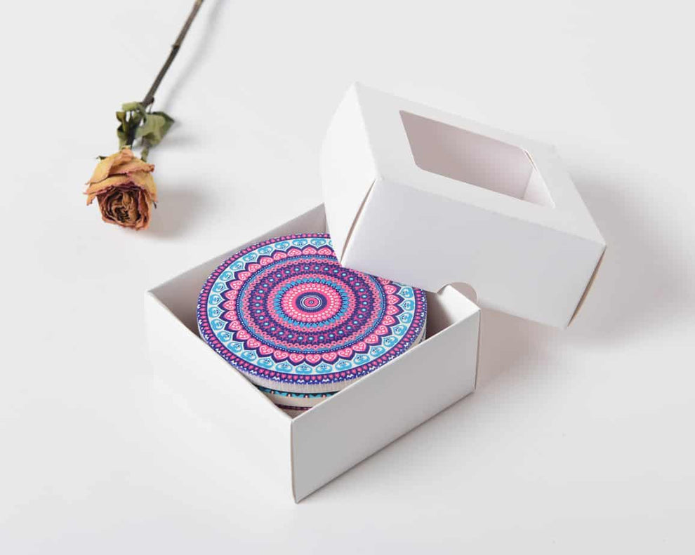 Stylish Ceramic Stone Coaster Set - Ideal for Home & Office – eJannah.com